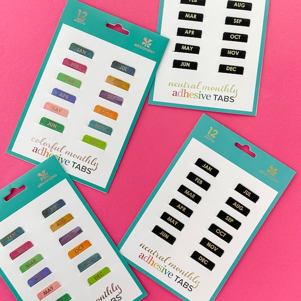 Monthly Planner Tabs - Etsy