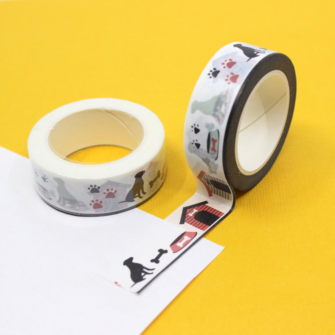Paw Print Dog Washi Tape, Dog House Washi Tape, Dog Lover Washi, Pet ...
