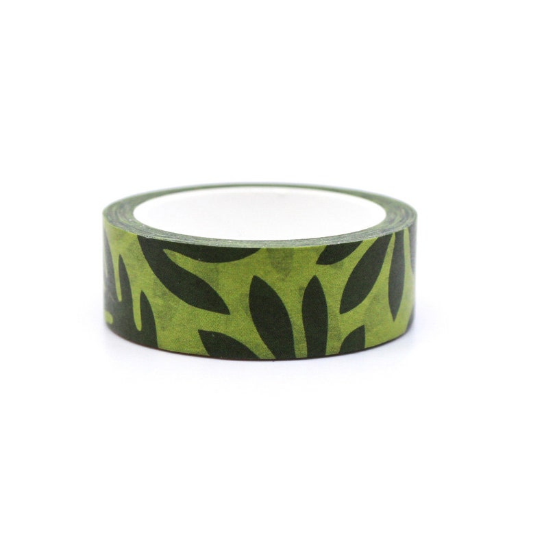 Lush Leaves Washi Tape, Leaf Sprig Motif Tapes, Modern Branches Tape ...