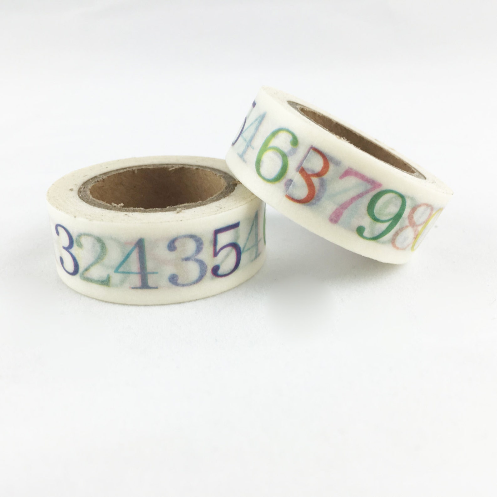 Multi Color Number Pattern Washi Tape // 15mm // Paper Tape // - Etsy
