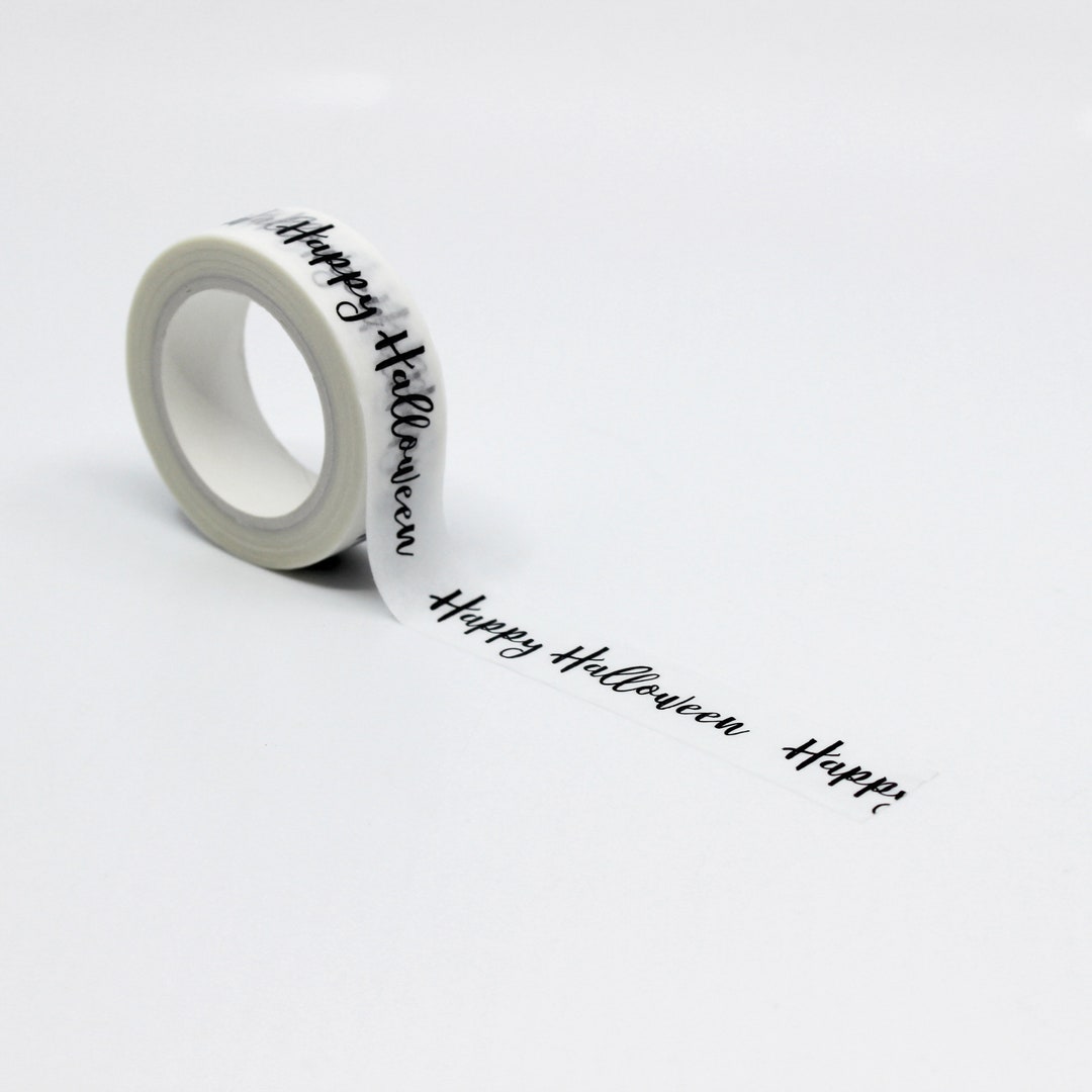 Happy Halloween Cursive Text Pattern Washi Tape Halloween - Etsy