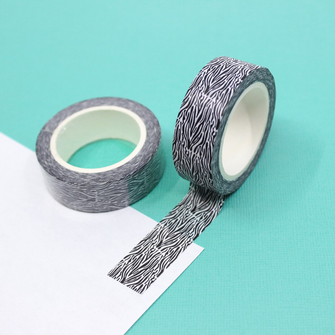 Modern Black and White Zebra Animal Print Washi Tape, Animal Print ...