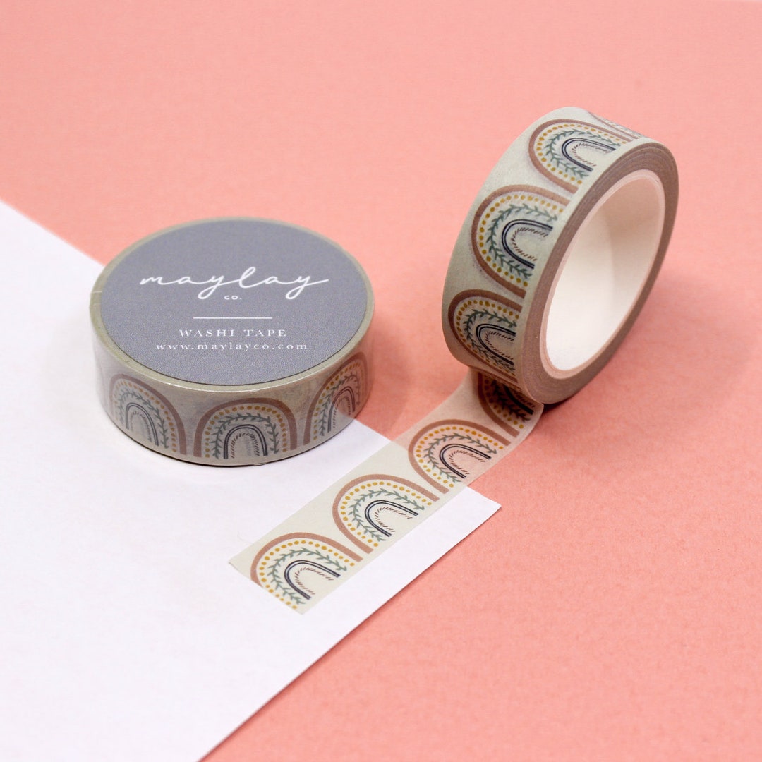 Colorful Rainbow Washi Tapes, Pastel Happy Rainbow Paper Tape, Rainbow ...
