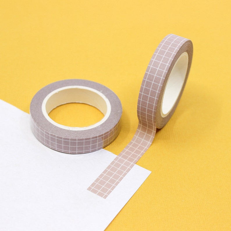 Narrow Grid Washi Tape, Slim Grid Calendar Tapes, Journaling Habit ...
