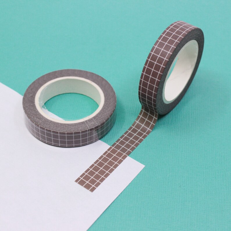 Narrow Grid Washi Tape, Slim Grid Calendar Tapes, Journaling Habit ...