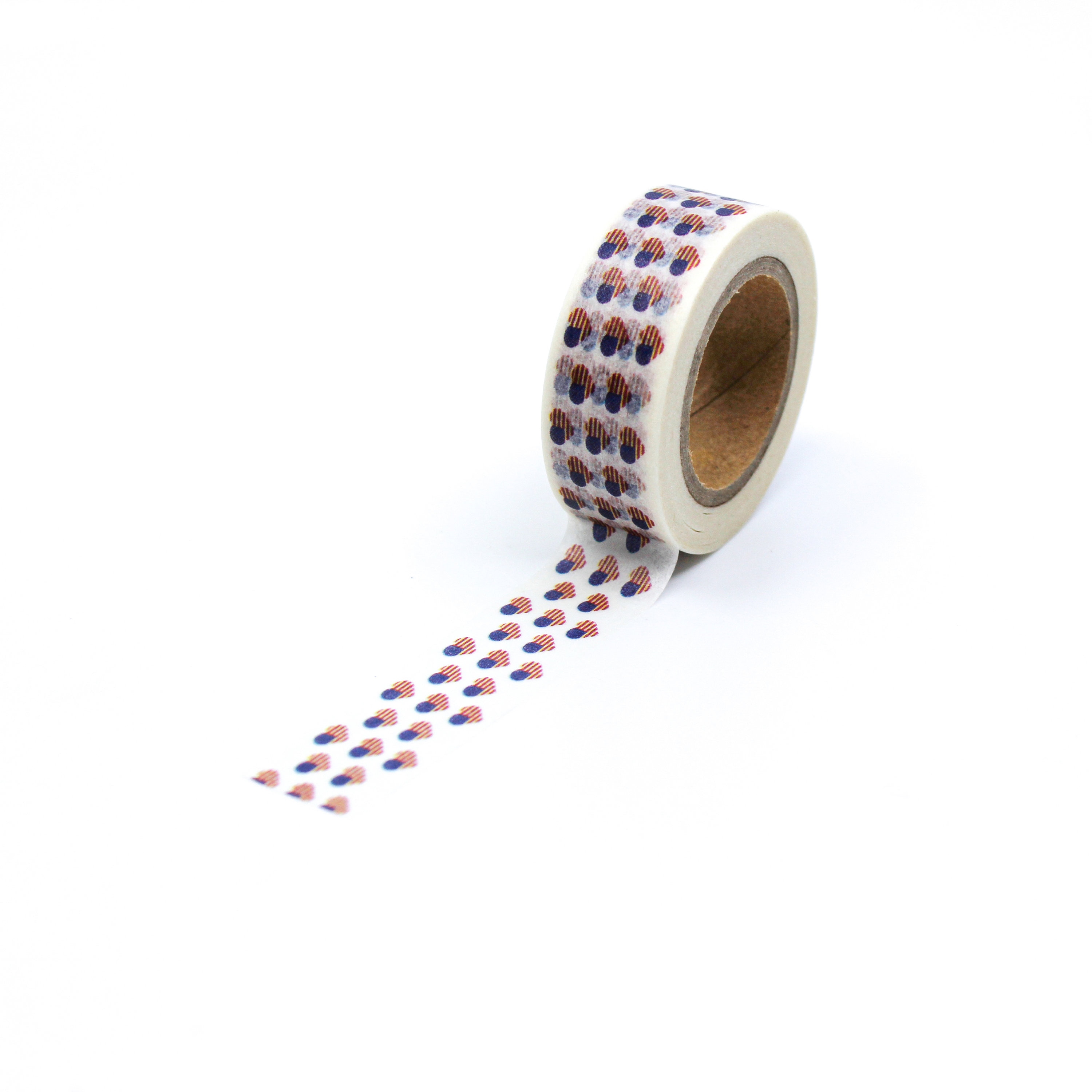Tiny American Flag Heart Washi Tape, America Flags Craft Tape ...