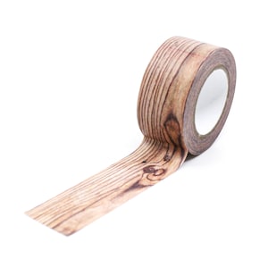 Warm Light Wood Grain Washi Tape, Light Brown Wood Grain Paper Tape ...