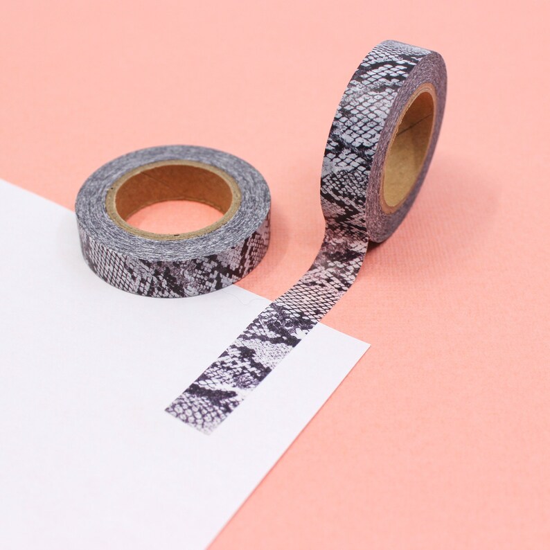 Snake's Skin Washi Tape Black Snake Skin Pattern Paper - Etsy