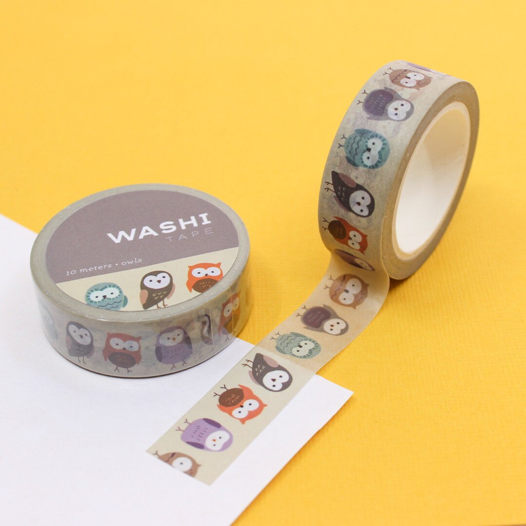 Woodland Forest Creatures Owl Washi Tape, Animal Lover Craft Tapes ...