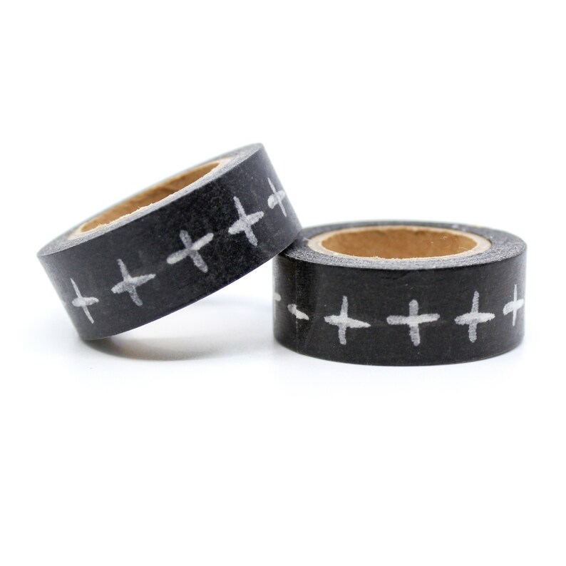 Black and White Modern Handwritten Cross Washi Tape, Bible Journaling ...