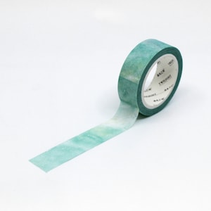 Light Green Sky Watercolor Washi Tape, Green Watercolor Craft Tapes ...