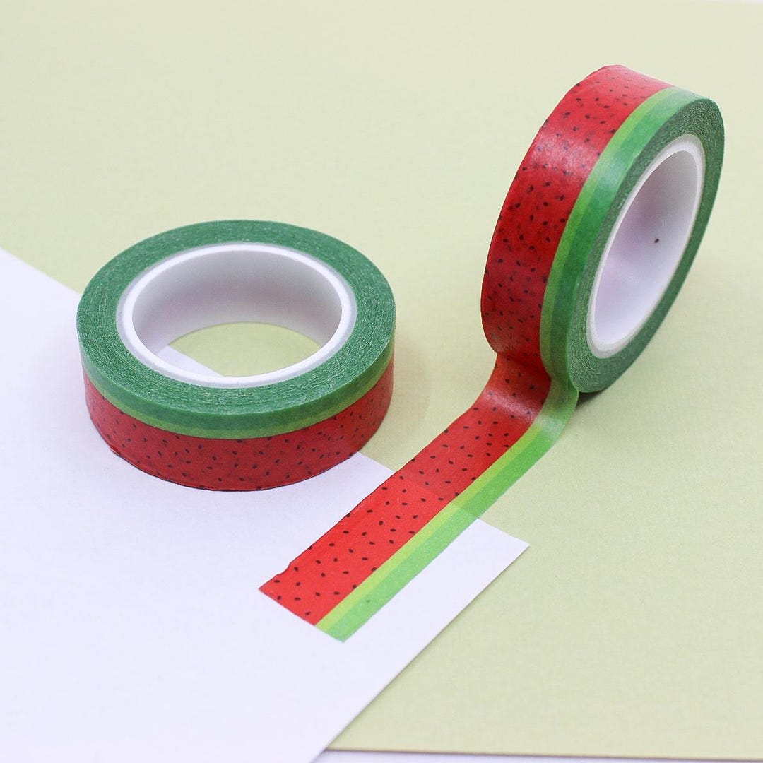Summer Watermelon Washi Tape, Fruit Tapes, Fun Summer Paper Tape, Water ...