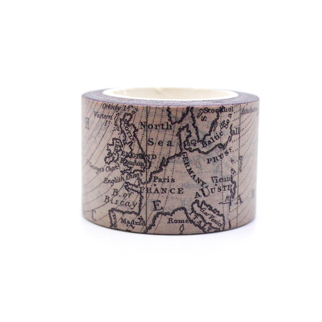 World Map Washi Tape, Old World Maps Japanese Paper Tape, Travel Washi ...