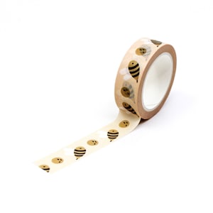 Cute Cartoon Bee Washi Tape, Fun Bumble Bees Washi Paper Tapes, Playful ...