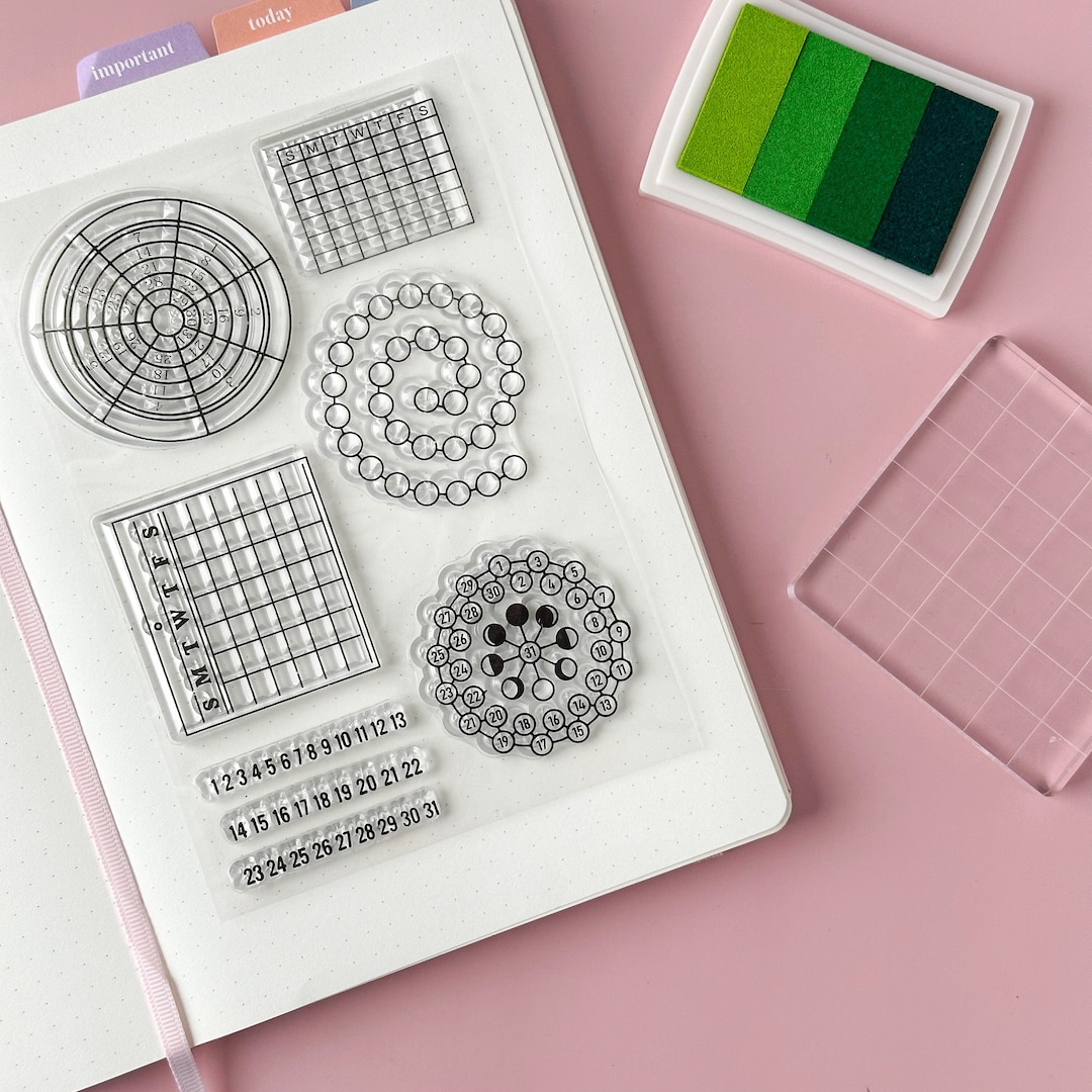 Habit Tracker Stamp, Circular Habit Trackers, Easy Stencil for Bullet ...