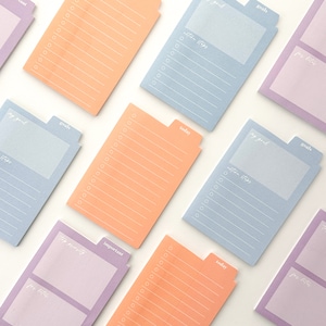 Tabbed Sticky Notes, Important Notes Sticky Pad, Today Checklist ...