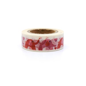 Cute Red and Pink Elephant Washi Tape. Little Elephants Tape, Baby ...