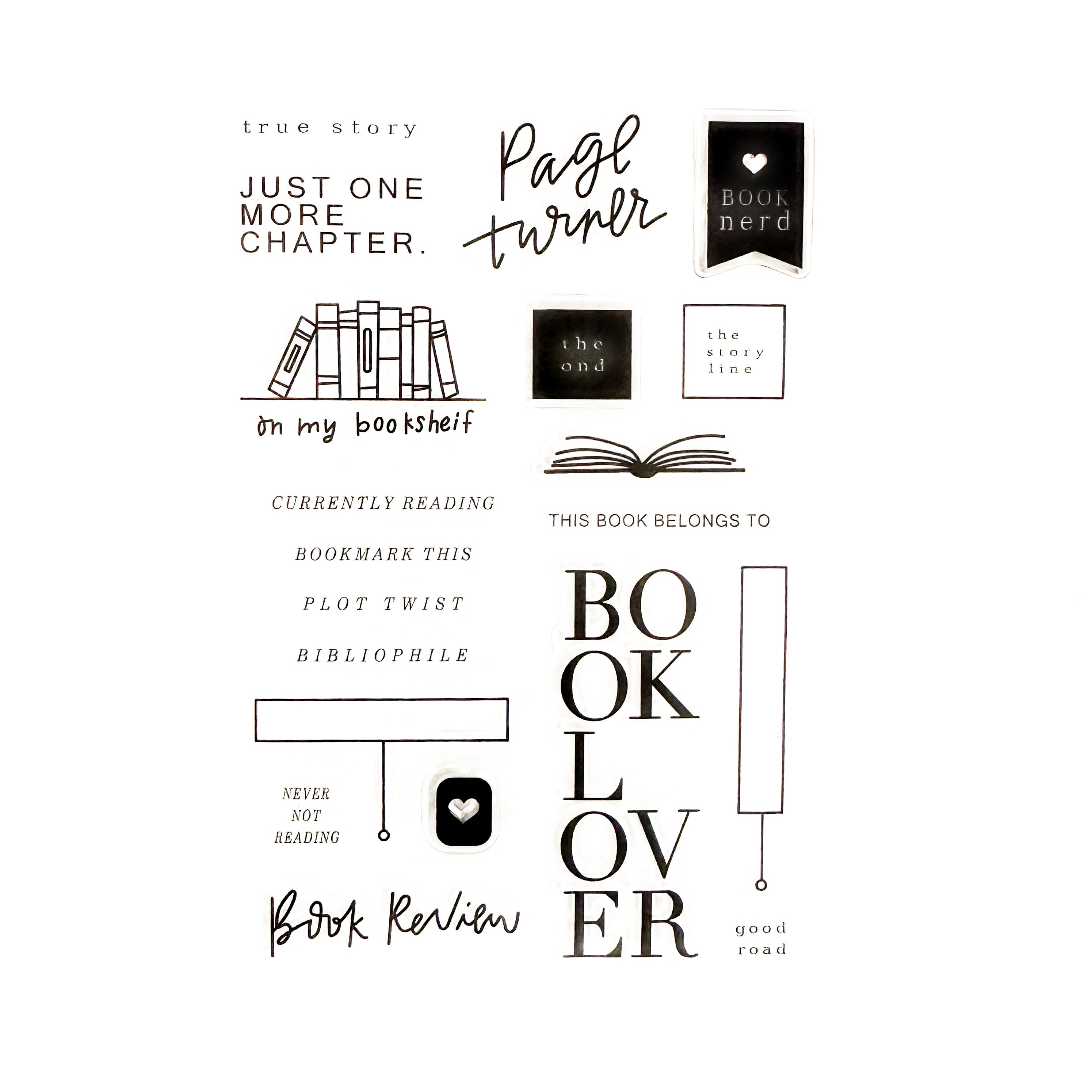 Reading Stamps, Reading Tracker BUJO Stamps, Planner Calendar Bookworm ...