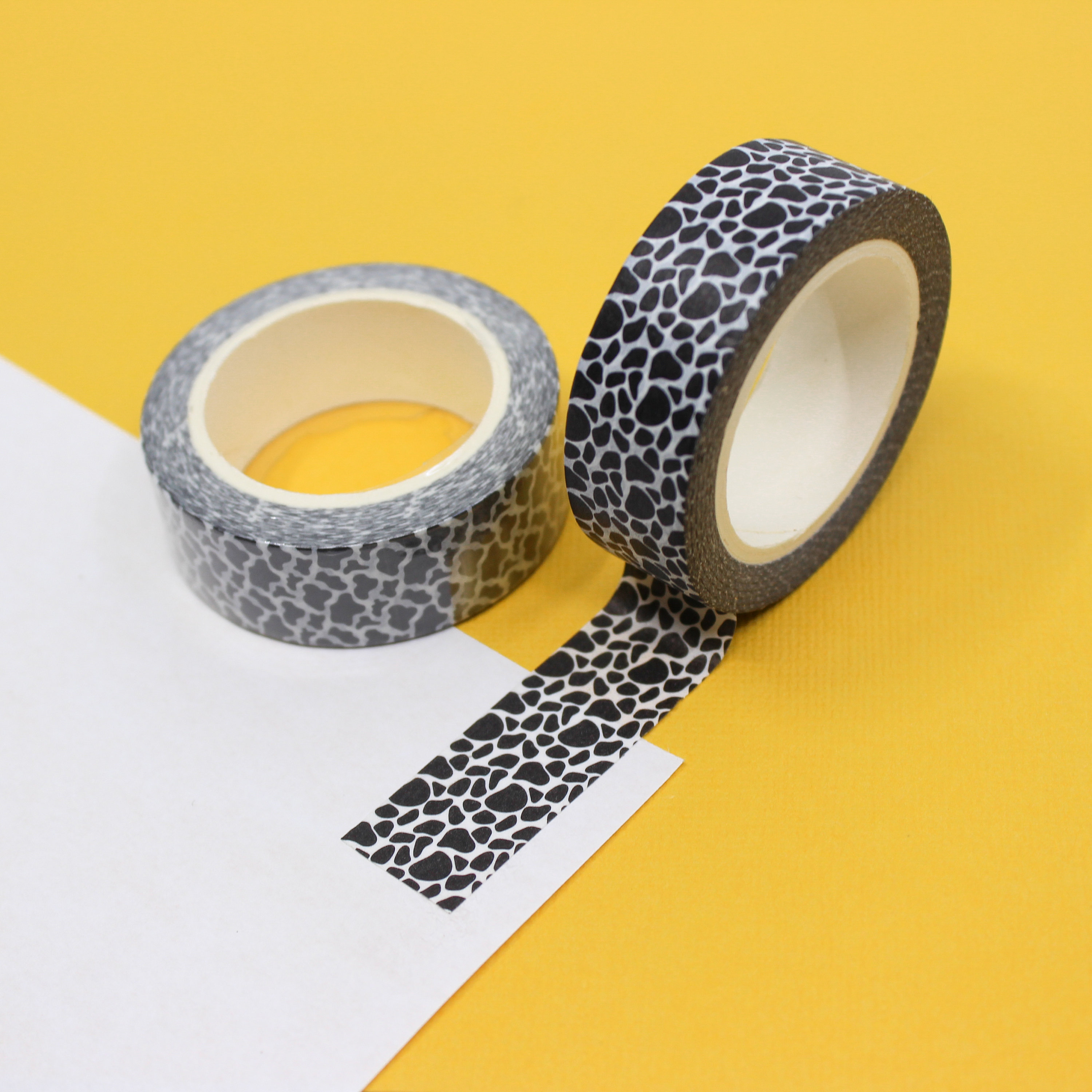 Modern Black & White Animal Print Washi Tape, Cow Print Tape, Leopard ...