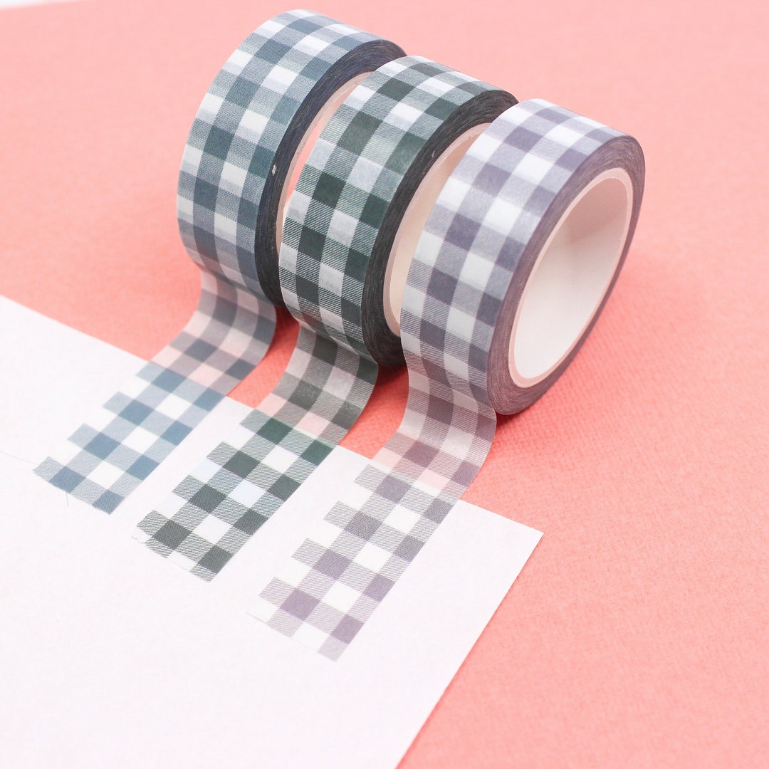 Variety of Plaid Pattern Washi Tapes, Pink Plaid Craft Tape, Blue Plaid ...