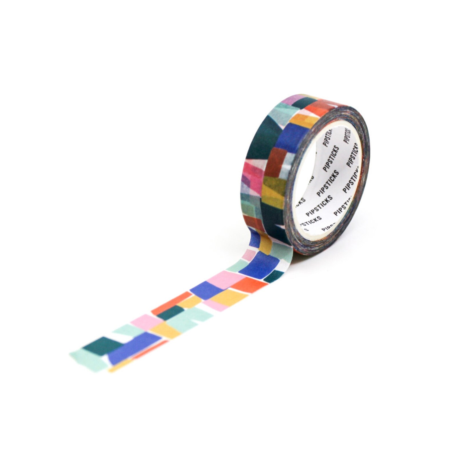 Modern Abstract Block Pattern Washi, Funky Colorful Geometric Print ...