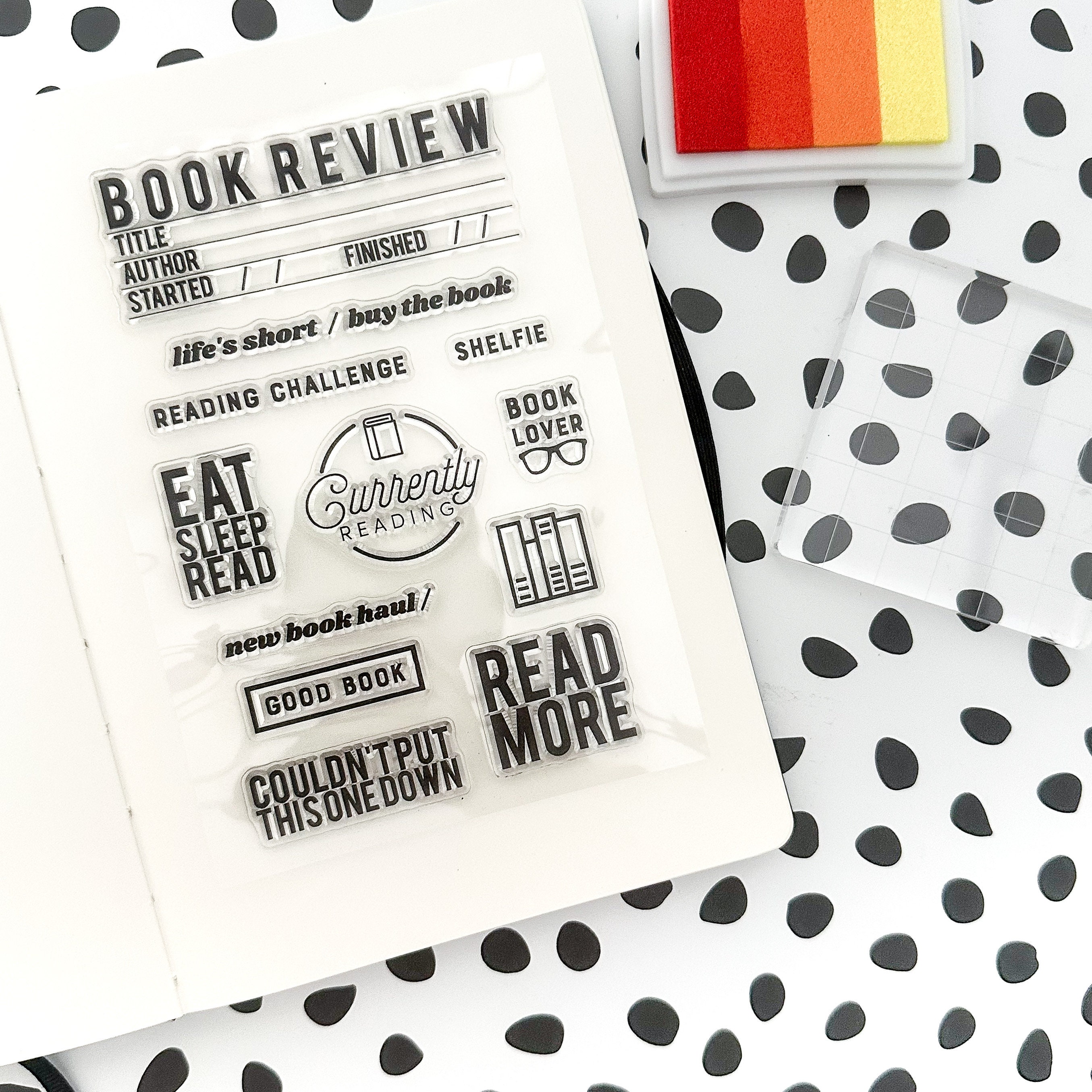 Reading Stamps, Reading Tracker BUJO Stamps, Planner Calendar Bookworm ...