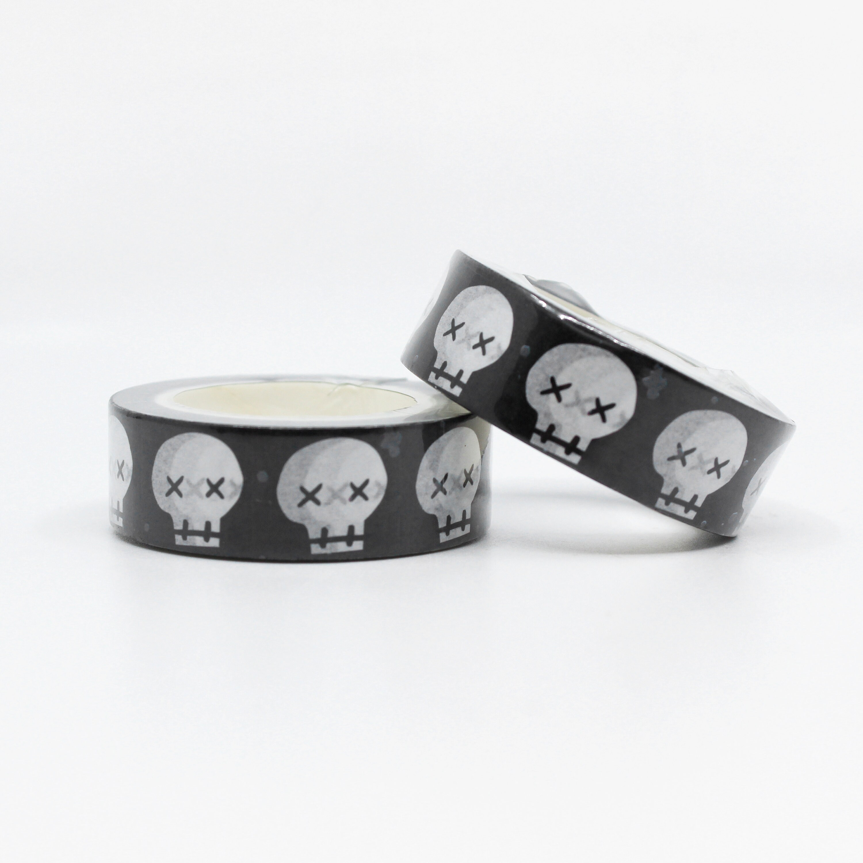 Black Skull Pattern Washi Tape Cute Cartoon Comic Book Skull - Etsy