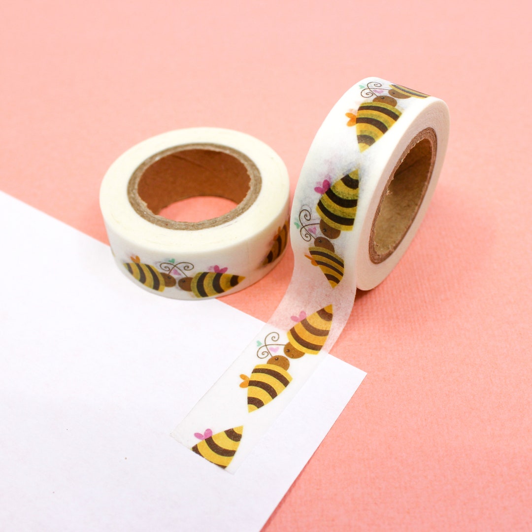 Yellow & Black Bumble Bee Washi Tape, Birds and the Bees Washi Tape ...