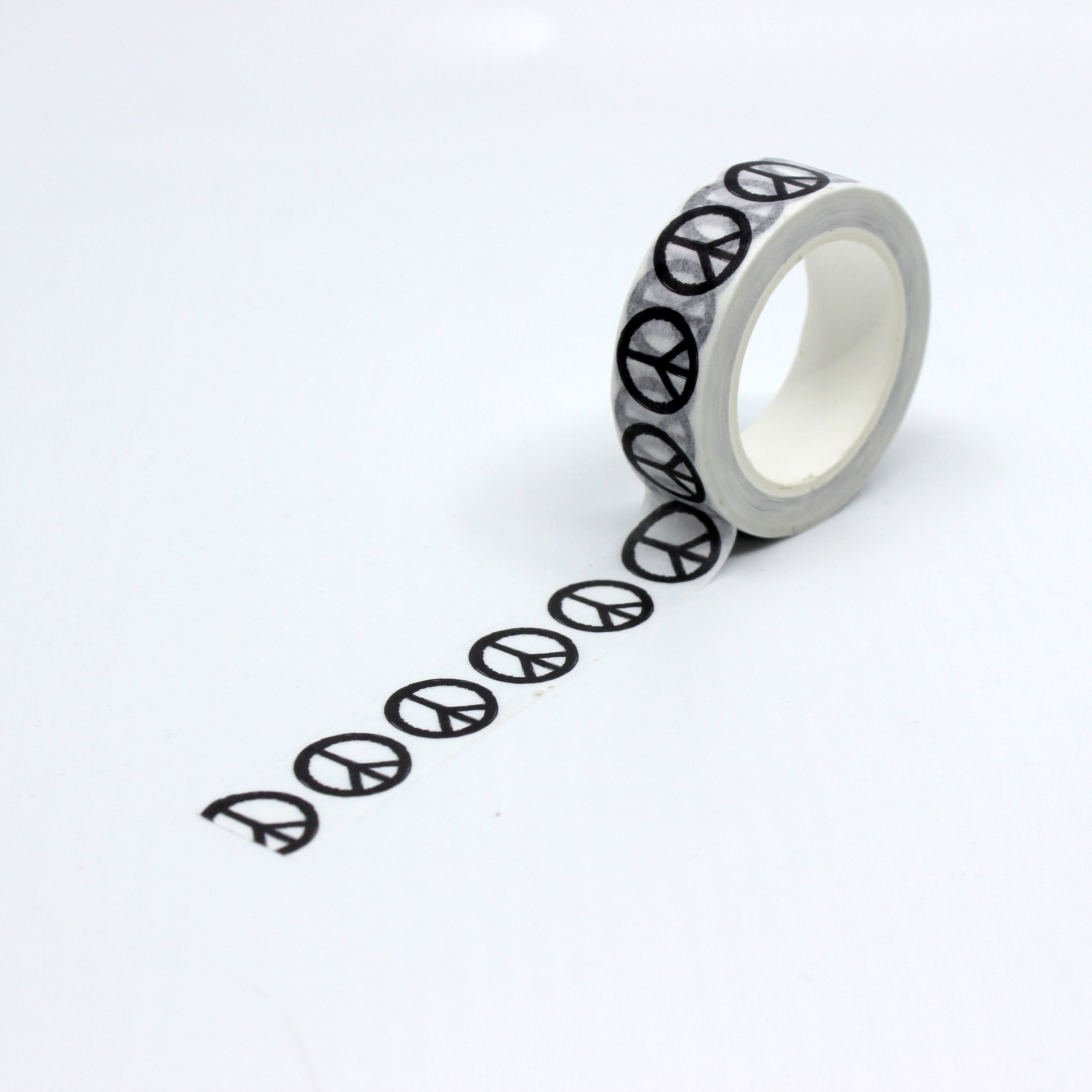 Black and White Peace Sign Washi Tape Hippie Washi tape | Etsy