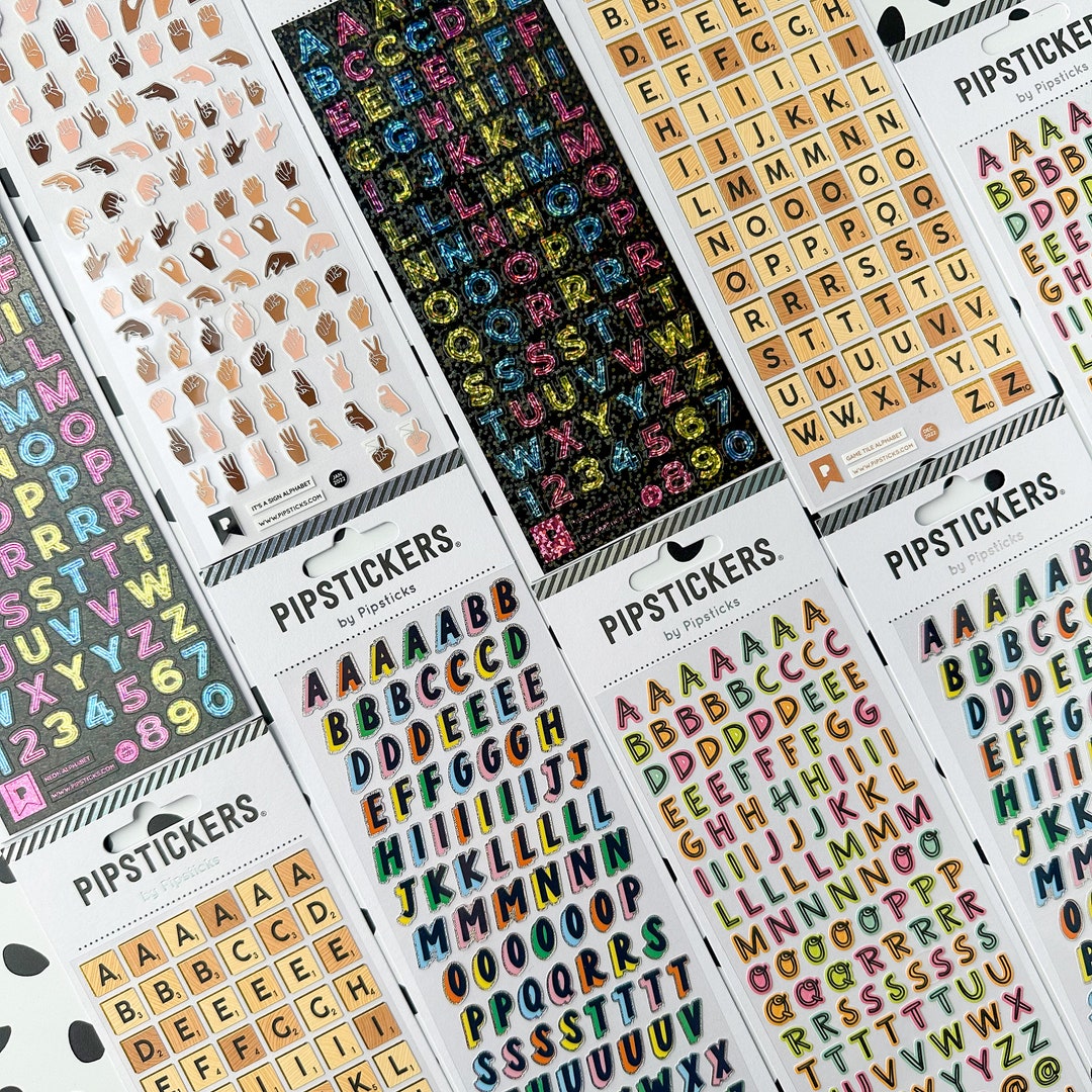 Letter Sticker Set, Craft Supplies A-Z Stickers, BUJO Alphabet Stickers ...