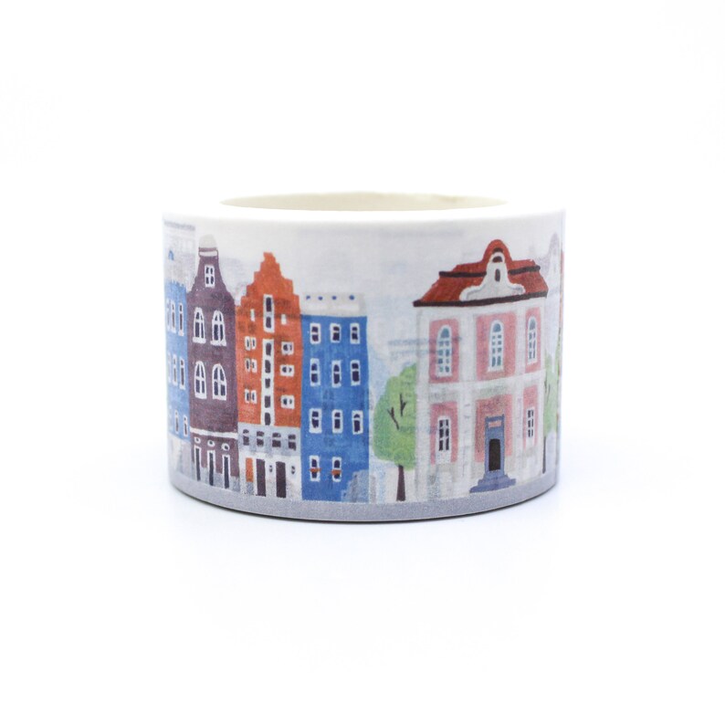 Fun Layers Town House Buildings Pattern Washi Tape Colorful - Etsy