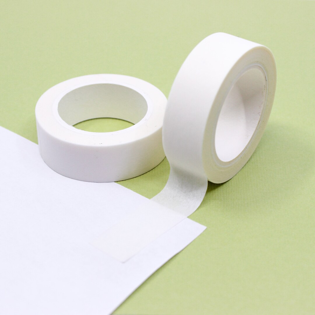 Solid White Washi Tape, 15MM White Paper Tape, Elegant Scrapbooking ...
