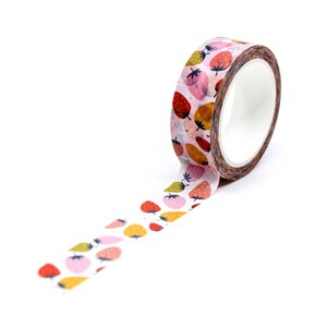 Colorful Strawberries Washi Tape, Cute Strawberry Grocery List Washi ...