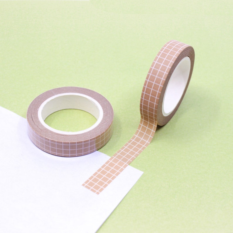 Narrow Grid Washi Tape, Slim Grid Calendar Tapes, Journaling Habit ...