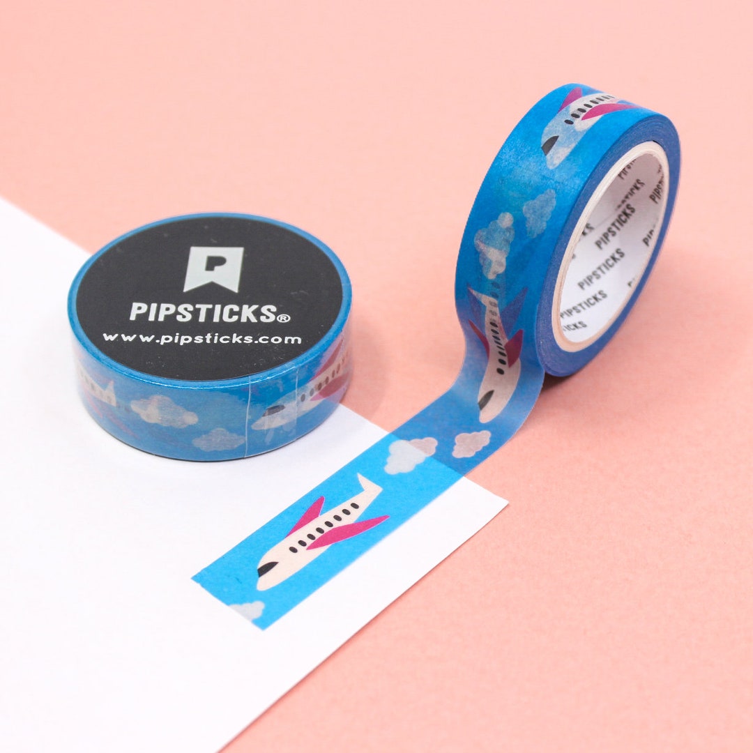 Vacation Plane Get Away Pattern Washi Tape, Travel Washi Tape, Vacation ...