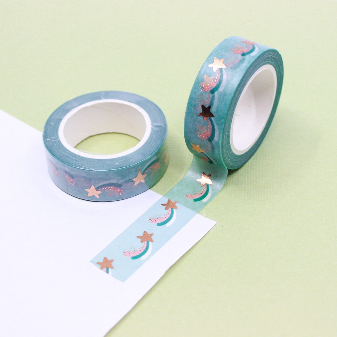 Shooting Stars Washi Tape, Pastel Star Pattern, Pastel Comet Paper Tape ...