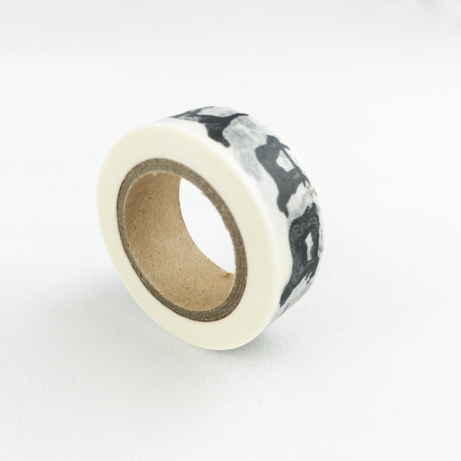 Retro Black and White Dog Print Washi Tape// 15mm // Paper | Etsy