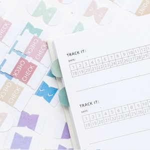 Custom Book Tabs, Planner Self-adhesive Labeling Tabs, BUJO Monthly ...