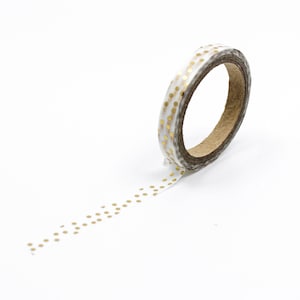Thin Gold Random Dotted Washi Tape, Narrow Gold Dot Paper Tapes, Slim ...