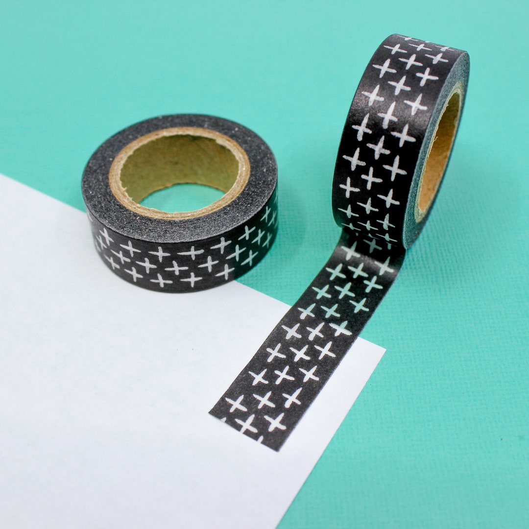 Black and White Modern Handwritten Cross Washi Tape, Bible Journaling ...
