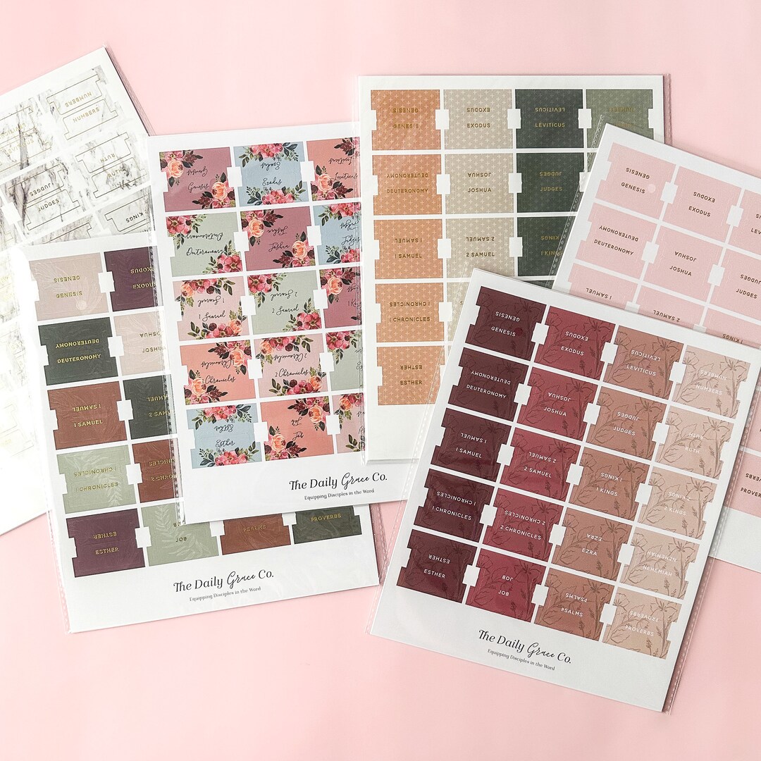 Bible Tabs, Planner Self-adhesive Labeling Bible Tabs, Pre-made Books ...