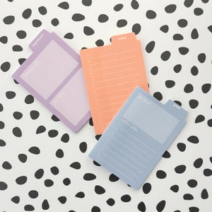 Tabbed Sticky Notes, Important Notes Sticky Pad, Today Checklist ...