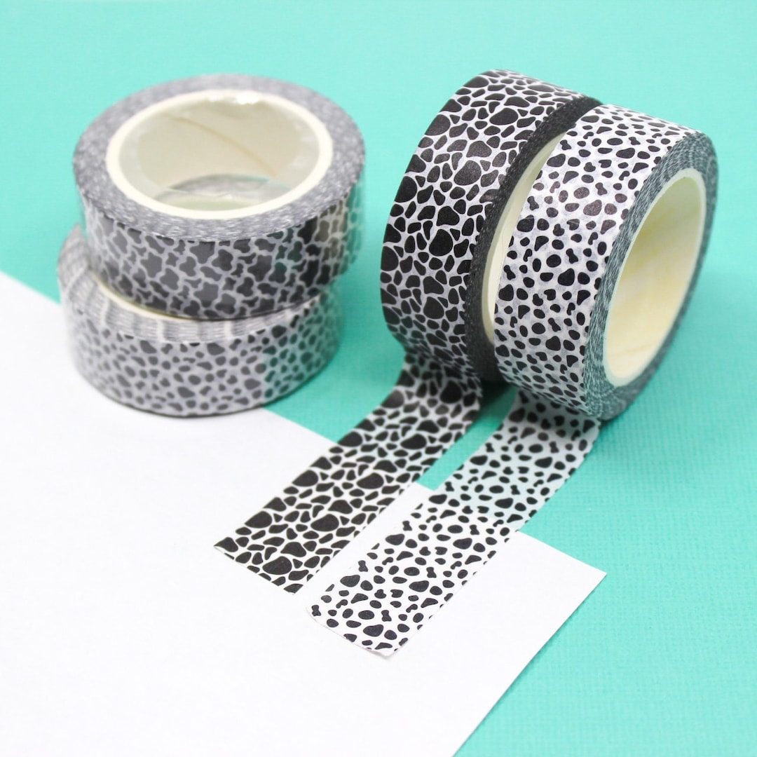 Modern Black & White Animal Print Washi Tape, Cow Print Tape, Leopard ...