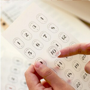 Planner Date Stickers, Monthly Sticker, Bullet Journaling Pre-dated 12 ...