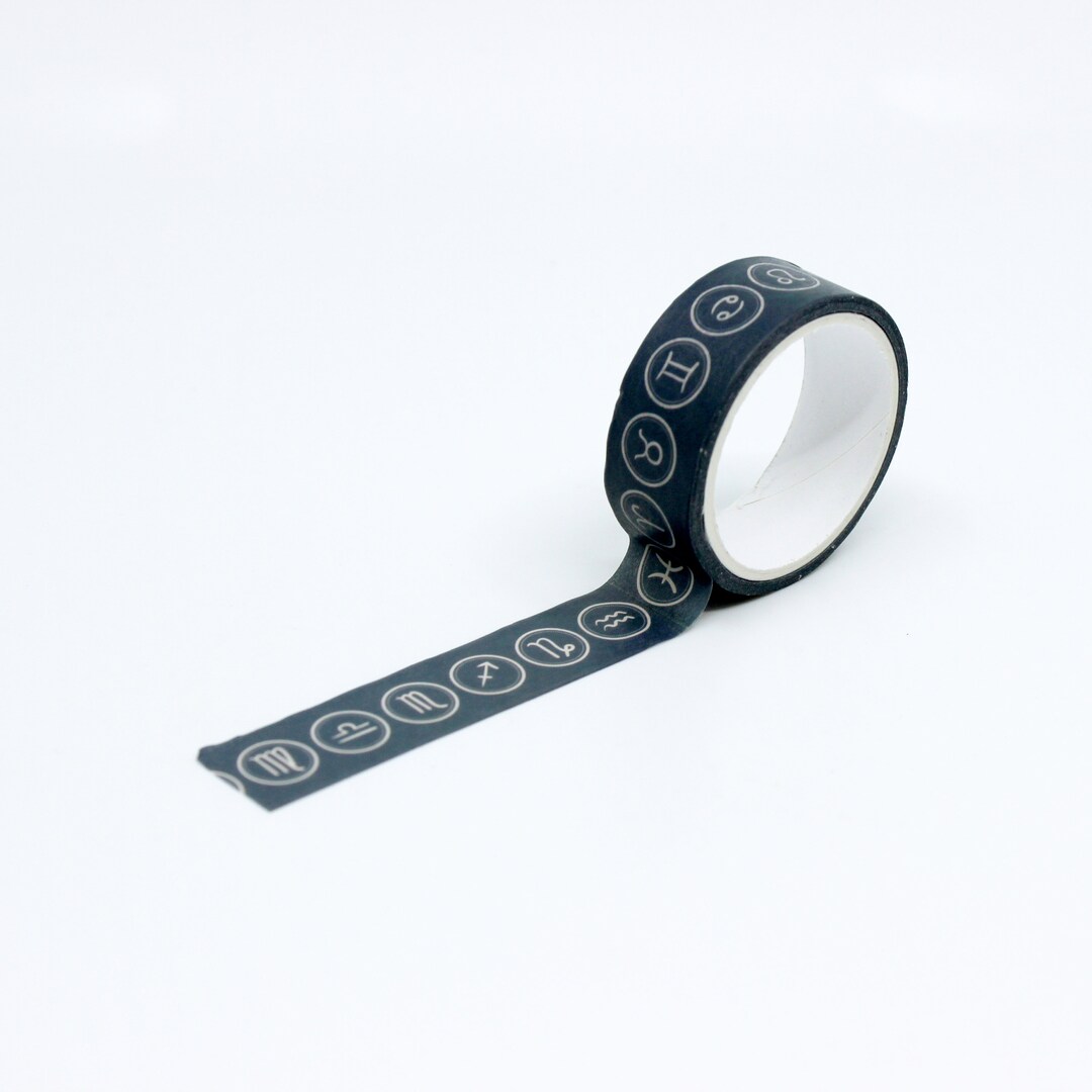 Zodiac Symbols Pattern Washi Tape, Horoscope Washi, Celestial Moon ...