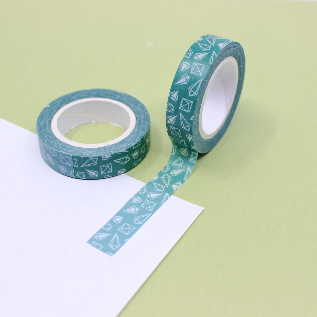 Green Crystals Formation Washi Tape, Gemstone Pattern Tapes, Zodiac ...