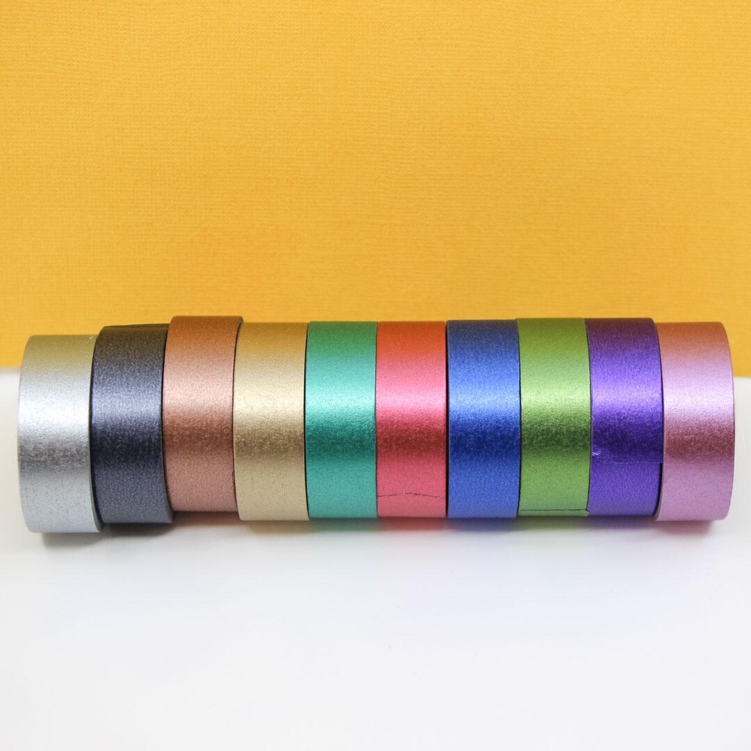 MT Solid Matte Metallic Foil Washi Tape, Colorful Rainbow Matte Foils ...