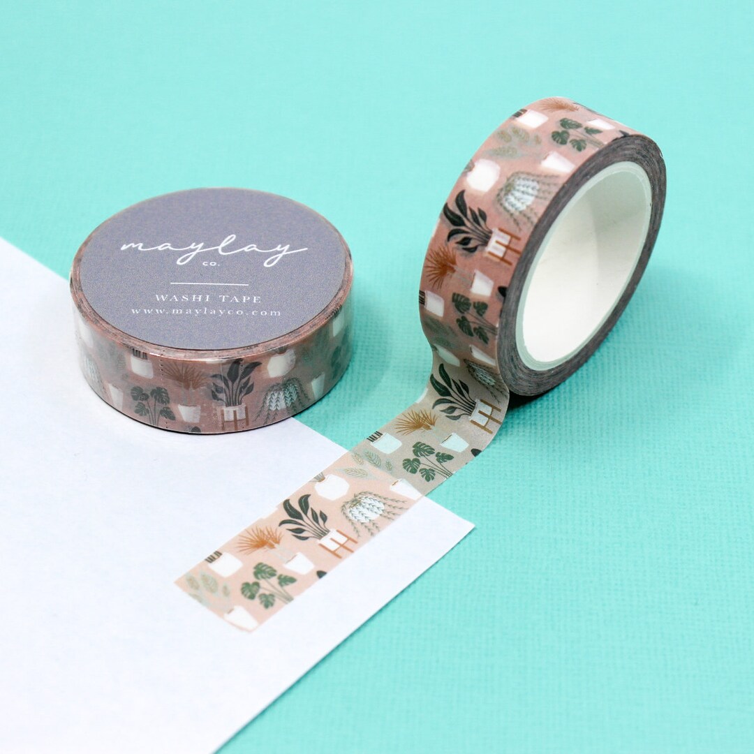 Potted Plants Pattern Washi Tape, Plant Lover Washi, Plant Parent ...
