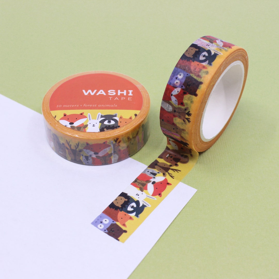 Winter Woodland Forest Creatures Washi Tape, Animal Lover Craft Tapes ...
