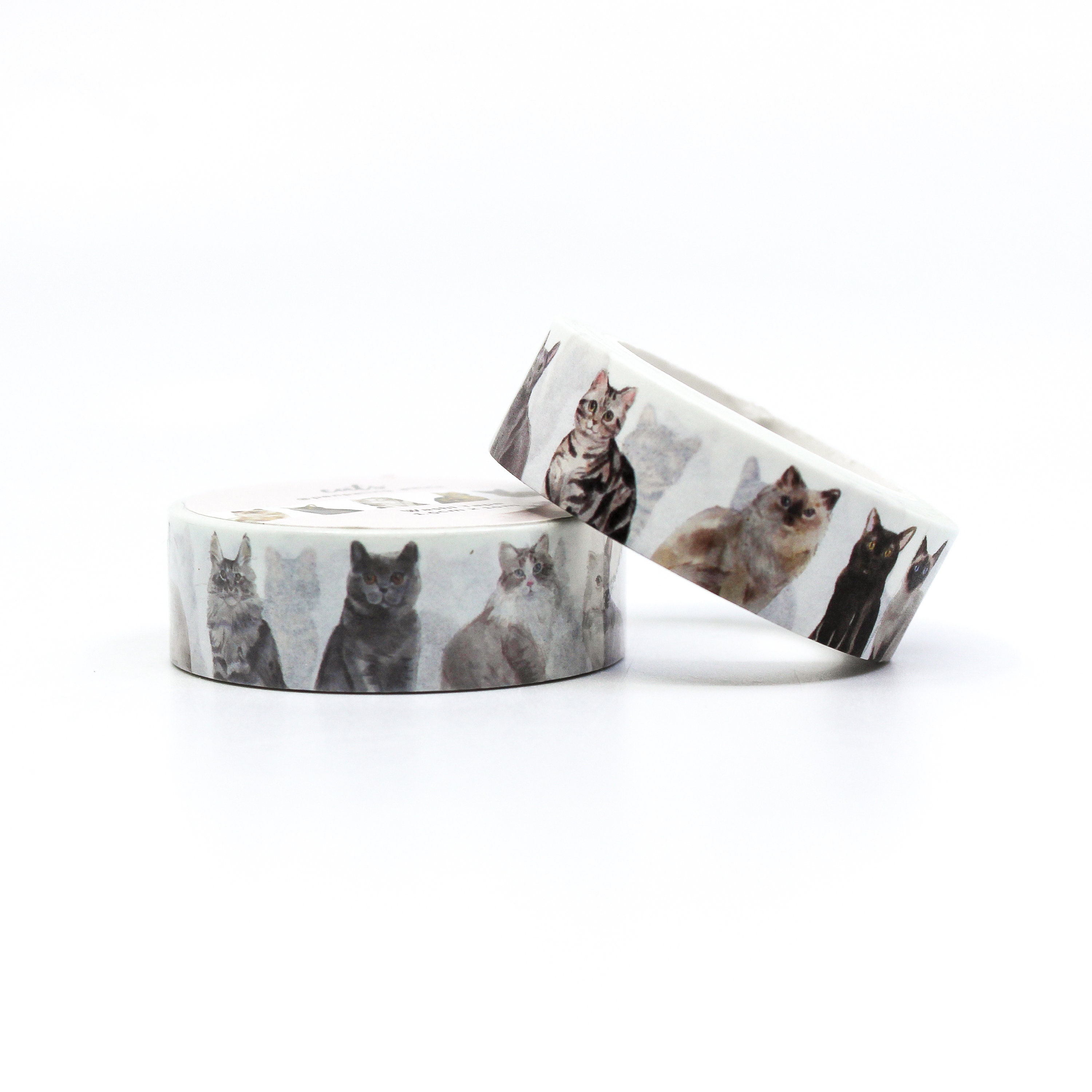 Realistic Cat Pattern Washi Tape, Adorable Kitten Washi Tape, Cute Cats ...